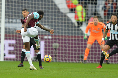Robert Elliot Newcastle Clears Cross During Editorial Stock Photo ...