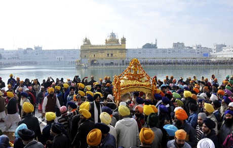 Sikh Devotees Carry Sri Guru Granth Editorial Stock Photo - Stock Image ...
