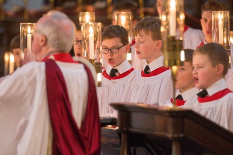 Choristers Kings College Chapel Cambridge Rehearsing Editorial Stock ...