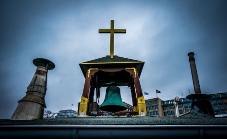 Bell Tower Flussschifferkirche Floating Church Seen Editorial Stock ...