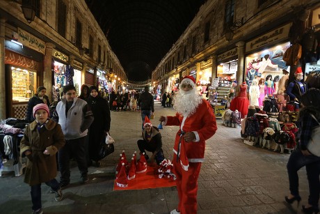 Syrian Dressed Santa Claus Clothes Seen Editorial Stock Photo - Stock ...