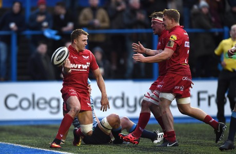 Tom Prydie Scarlets Celebrates His Try Editorial Stock Photo - Stock ...