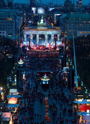 People Gather Brandenburg Gate New Years Editorial Stock Photo - Stock ...