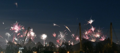 Fireworks Illuminate Night Sky Over Olympic Editorial Stock Photo ...