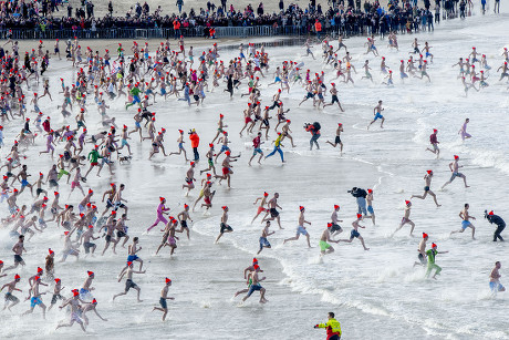 Traditional New Years Day Swim Editorial Stock Photo - Stock Image ...