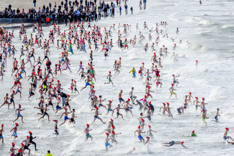 Traditional New Years Day Swim Editorial Stock Photo - Stock Image ...