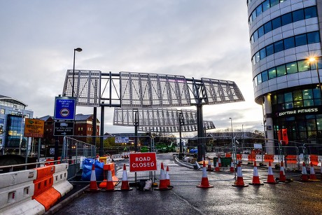 Wind Deflector Baffles Installed Around Bridgewater Editorial Stock ...