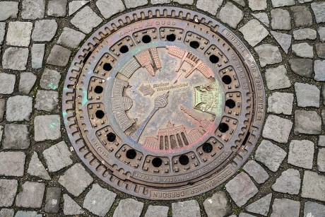 Decorative Manhole Cover Berlin Editorial Stock Photo - Stock Image ...