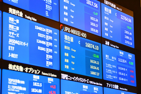 Electronic Stock Board Displays First Session Editorial Stock Photo ...