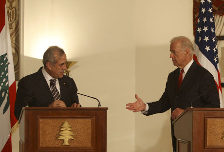 Vice President Joe Biden visits Beirut, Lebanon - 22 May 2009 Stock ...