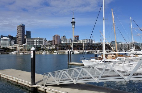 Auckland Sky Tower Skyline Sky Tower Editorial Stock Photo - Stock ...