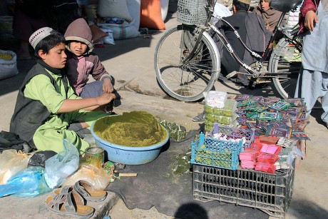 Afghan Man Sells Naswar On Roadside Editorial Stock Photo - Stock Image ...