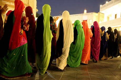 Colorful Dressed Members Qatari Female Folk Editorial Stock Photo ...