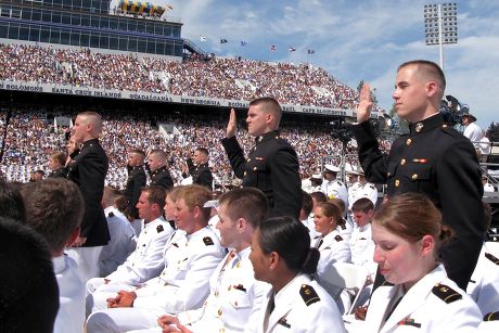 Taking Commissioning Oath During Graduation Editorial Stock Photo ...