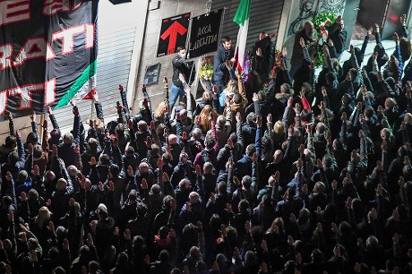 Italian Rightwing Party Casapound Activists They Editorial Stock Photo ...