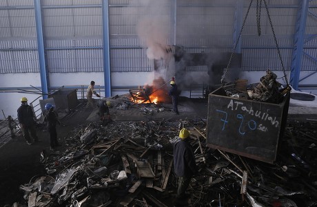 Afghan Men Work Khan Steel Factory Editorial Stock Photo - Stock Image ...