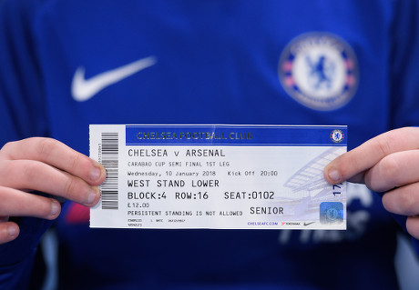 Chelsea Fan Holds His Matchday Ticket Editorial Stock Photo - Stock ...