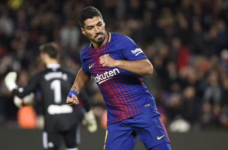Luis Suarez Fc Barcelona Celebrates His Editorial Stock Photo - Stock ...