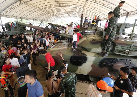Thai Children Climb On New Military Editorial Stock Photo - Stock Image ...