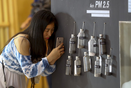 Woman Takes Photos Bottled Dust Particles Editorial Stock Photo - Stock ...