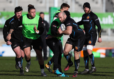 Exeter Chiefs Training, Exeter, UK - 17 Jan 2018 Stock Pictures ...