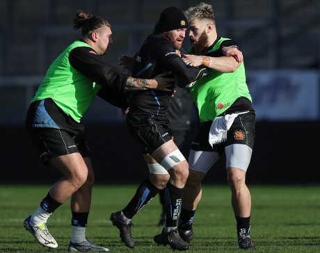 Exeter Chiefs Training, Exeter, UK - 17 Jan 2018 Stock Pictures ...