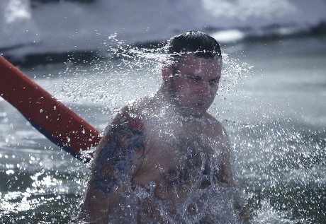 Russian Man Enthusiast Epiphany Swimming Marks Editorial Stock Photo ...