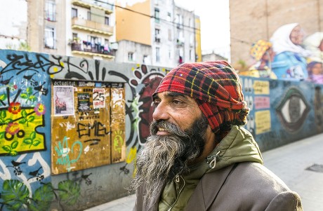 Local Character Graffiti Area Barcelona Editorial Stock Photo - Stock ...