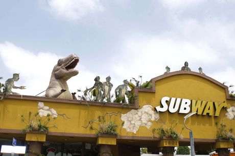 'Land of the Lost' promotion at a Subway restaurant in Santa Monica ...