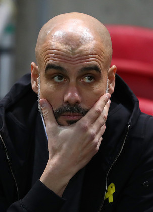 Manchester City Manager Pep Guardiola Smiles Editorial Stock Photo ...