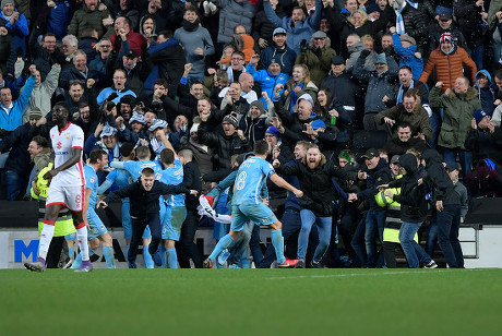 Coventry City Fans Players Celebrating Goal Editorial Stock Photo ...