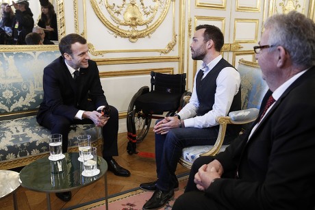 French President Emmanuel Macron L Meets Editorial Stock Photo - Stock ...