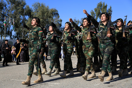 Kurdish Peshmerga Officers Attend Their Graduation Editorial Stock ...