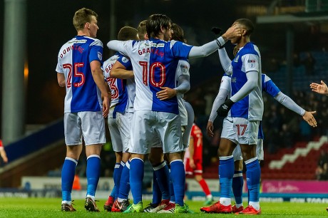 Blackburn Rovers Team Celebrates Second Goal Editorial Stock Photo ...