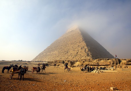 Tourists visit the Pyramids of Giza, Egypt - 03 Feb 2018 Stock Pictures ...