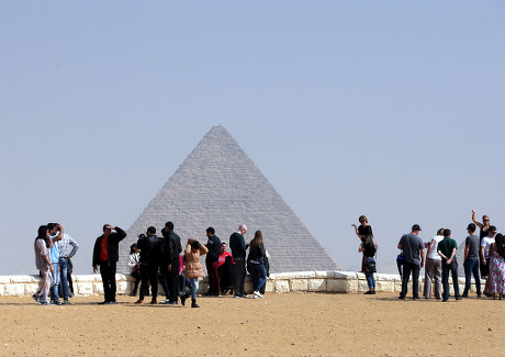 Tourists visit the Pyramids of Giza, Egypt - 03 Feb 2018 Stock Pictures ...
