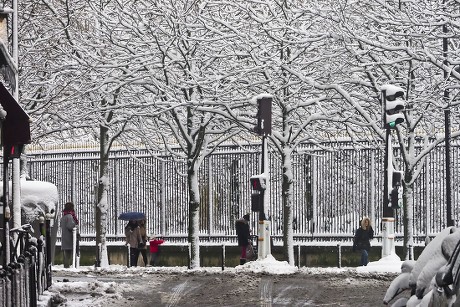 Paris Under Heavy Snow Editorial Stock Photo - Stock Image | Shutterstock