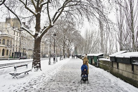 Paris Under Heavy Snow Editorial Stock Photo - Stock Image | Shutterstock
