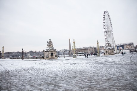 Paris Under Heavy Snow Editorial Stock Photo - Stock Image | Shutterstock