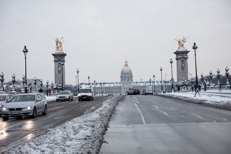 Paris Under Heavy Snow Editorial Stock Photo - Stock Image | Shutterstock