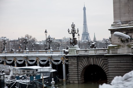 Paris Under Heavy Snow Editorial Stock Photo - Stock Image | Shutterstock