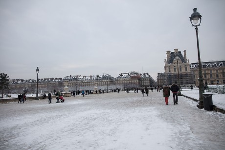 Paris Under Heavy Snow Editorial Stock Photo - Stock Image | Shutterstock
