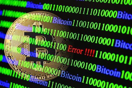 Bitcoin Binary Code Lettering Error Editorial Stock Photo - Stock Image ...