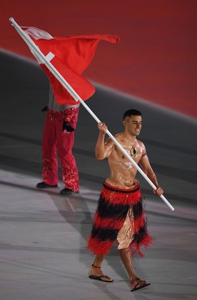 Flagbearer Athlete Tonga Pita Taufatofua During Editorial Stock Photo ...