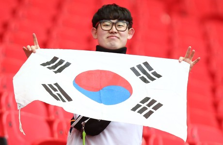 Asian Fan South Korea Flag Editorial Stock Photo - Stock Image ...