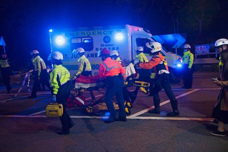 First Responders Evacuate Injured Person Scene Editorial Stock Photo ...