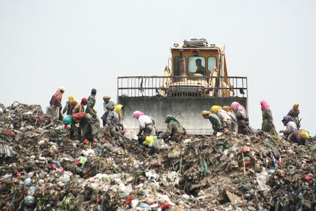 Garbage Collectors Look Recyclable Waste Garbage Editorial Stock Photo ...