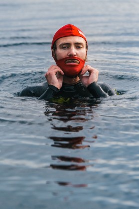 Model Demonstrating Beard Cap Designed By Editorial Stock Photo - Stock ...
