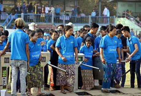 Group Participants Passes Through Counting Gates Editorial Stock Photo ...