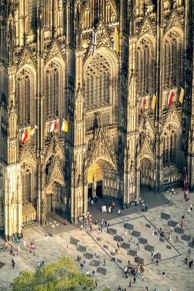Facade Cologne Cathedral West Gate Evening Editorial Stock Photo ...